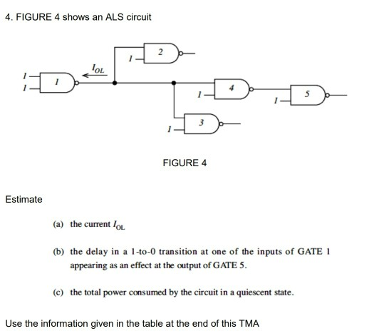 Solved 4. FIGURE 4 shows an ALS circuit FIGURE 4 Estimate | Chegg.com