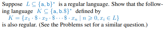 Solved Suppose L⊆{a,b}∗ is a regular language. Show that the | Chegg.com