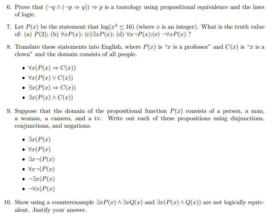 Solved Please Solve All Of Them6 Prove That ¬q ∧ ¬p ⇒ Q