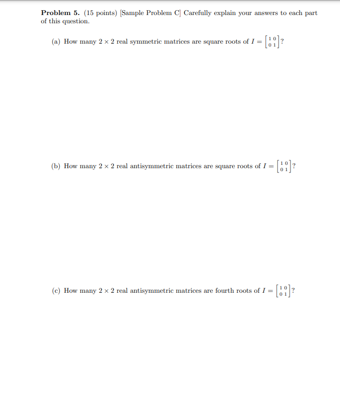 Solved Problem 5. (15 points) [Sample Problem C] Carefully | Chegg.com