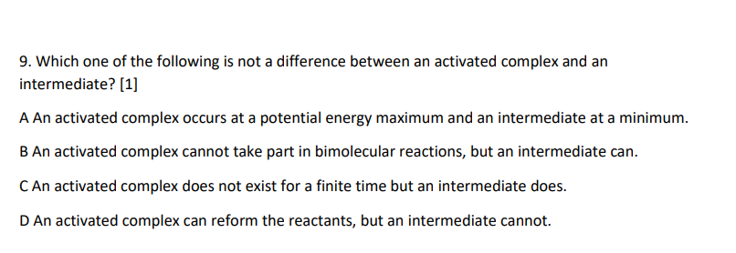 Solved 9. Which one of the following is not a difference | Chegg.com