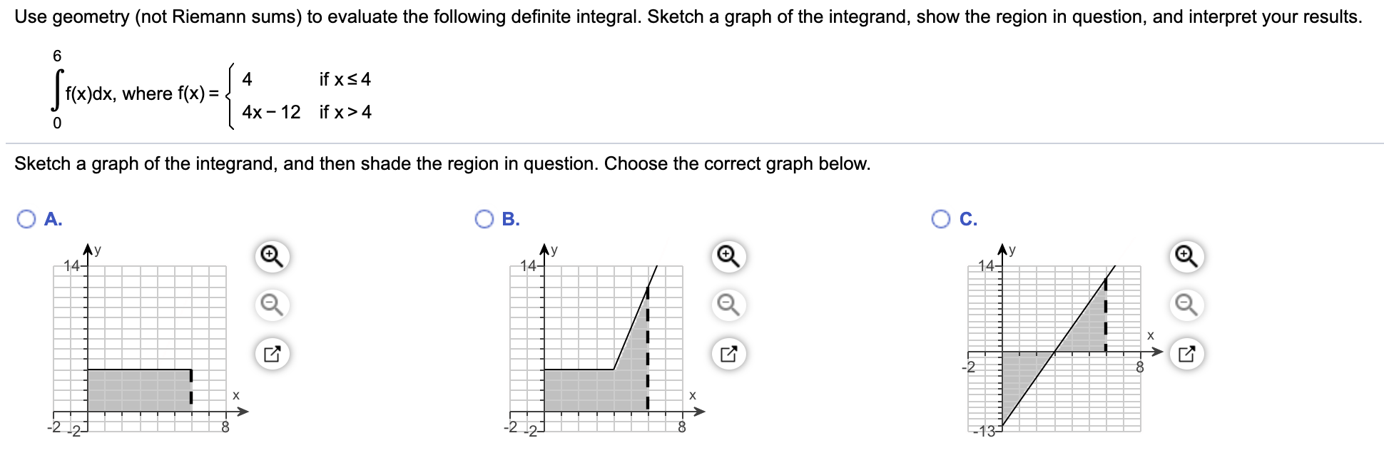Solved Use geometry (not Riemann sums) to evaluate the | Chegg.com