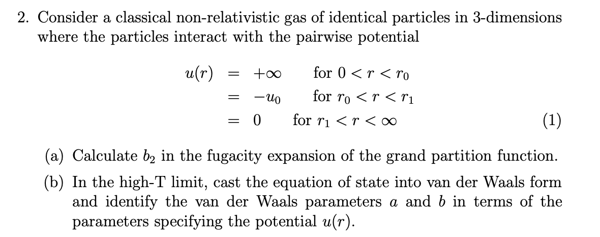 Solved Consider a classical non-relativistic gas of | Chegg.com