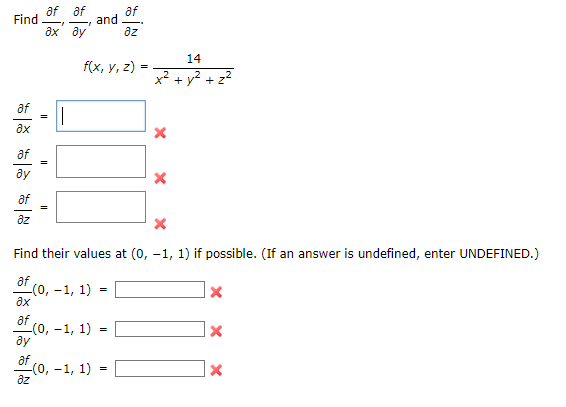 Solved Find ∂x∂f,∂y∂f, and | Chegg.com