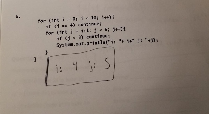 Solved for (int i = 0; i
