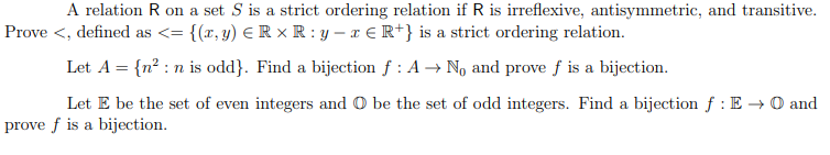 Solved A relation R on a set S is a strict ordering relation | Chegg.com