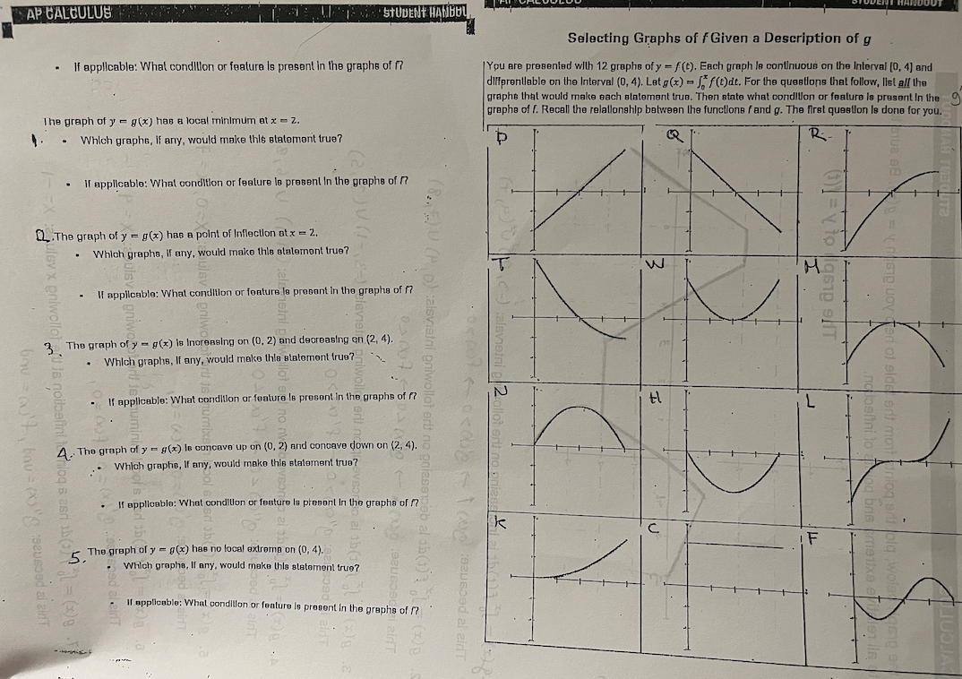 Selecting Graphs Of F Given A Description Of G If 