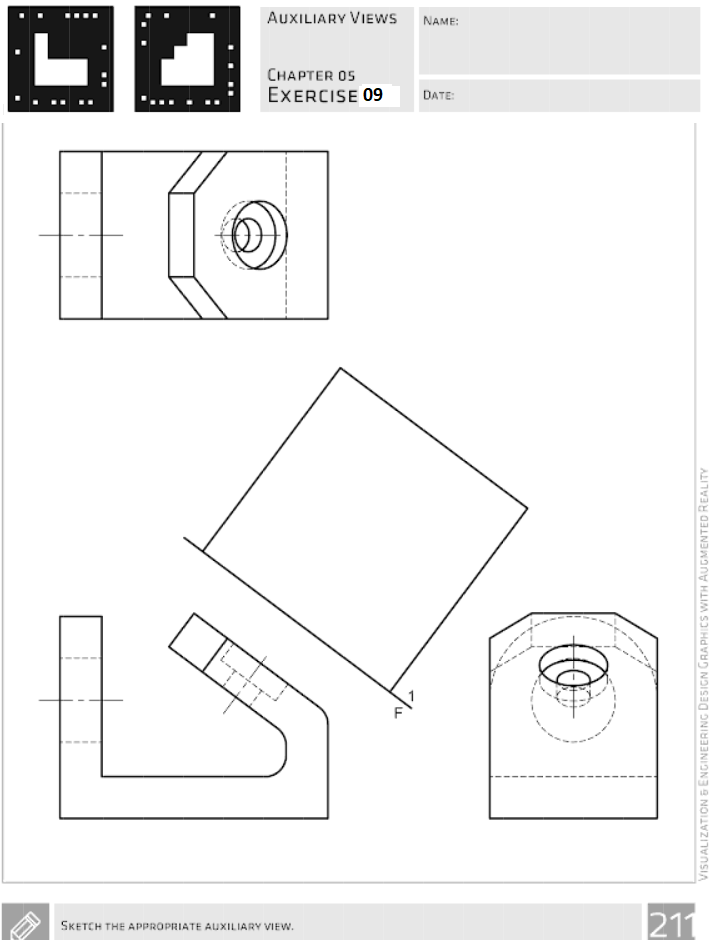 Solved AUXILIARY VIEWS NAME: CHAPTER 05 EXERCISE 09 DATE 21 | Chegg.com