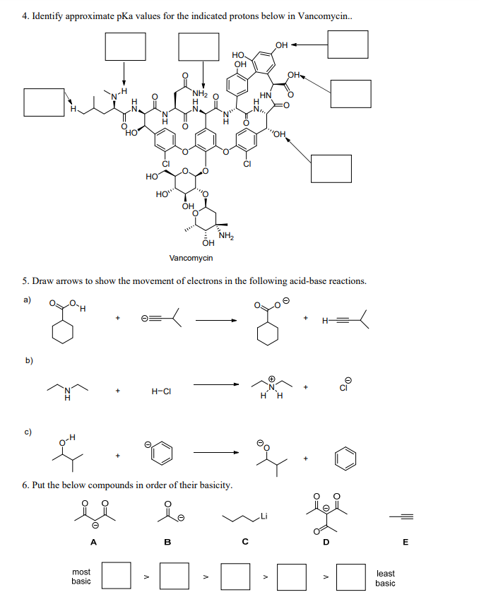 Solved 4. Identify approximate pKa values for the indicated | Chegg.com