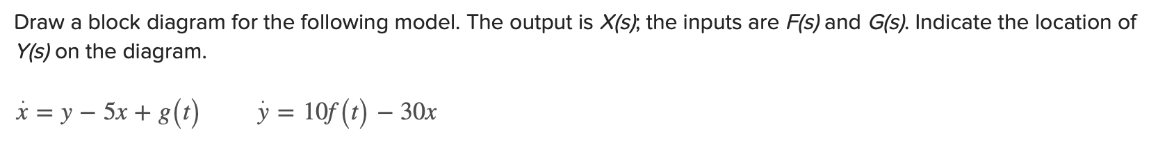Solved Draw a block diagram for the following model. The | Chegg.com