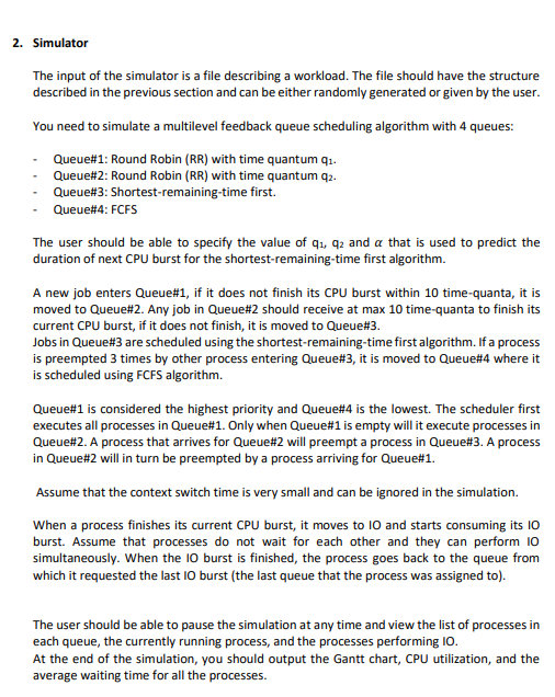 Solved In this project you will simulate a multilevel | Chegg.com