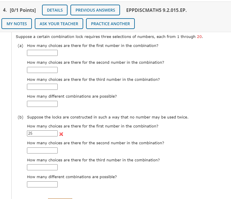 Solved 4. [0/1 Points] DETAILS PREVIOUS ANSWERS EPPDISCMATH5 | Chegg.com