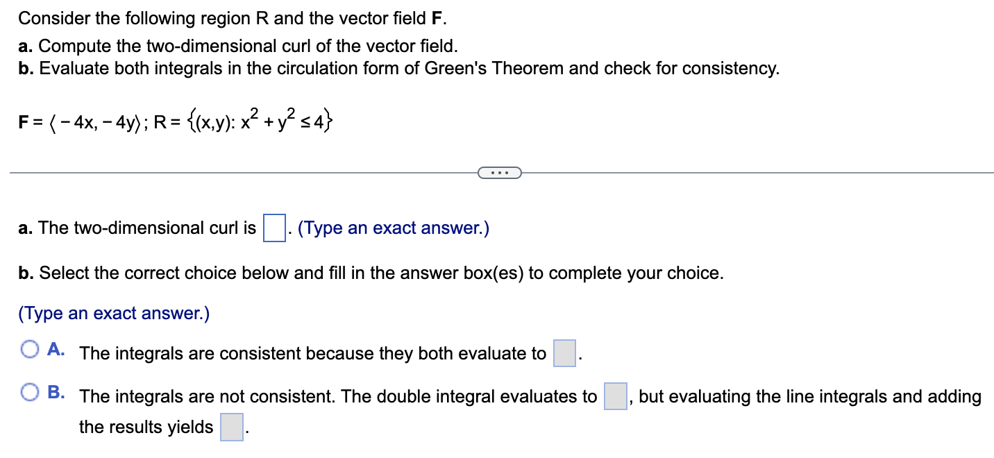 Solved Consider the following region R and the vector field | Chegg.com