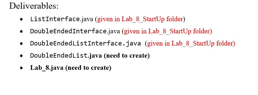Solved Create a Java interface that declares the following | Chegg.com