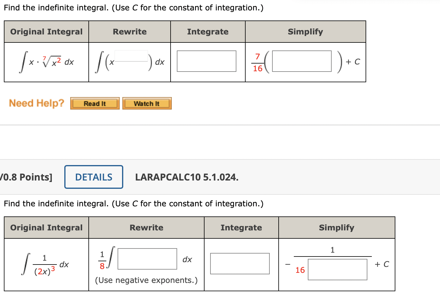 Solved Find the indefinite integral. (Use C for the constant | Chegg.com