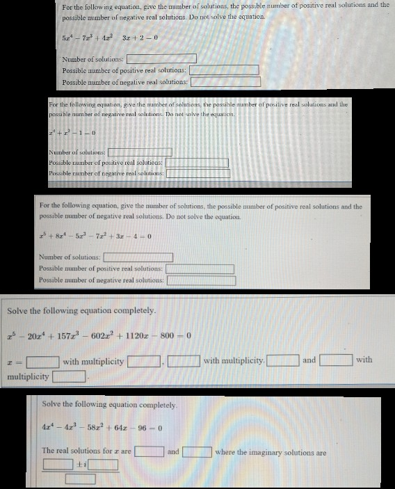 Solved For the following equation, give the number of | Chegg.com