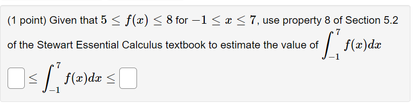 Solved (1 point) Given that 5