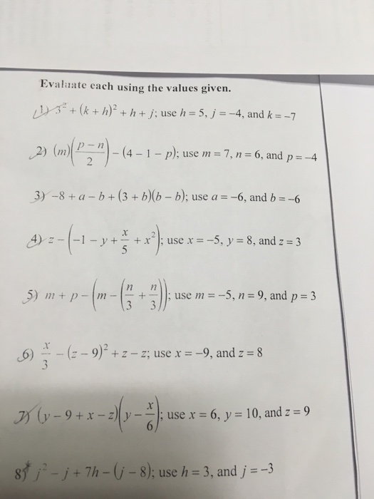Solved Evaluate each using the values given. 山/s_ + (k + h), | Chegg.com
