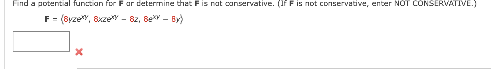 Solved Find a potential function for F or determine that F | Chegg.com