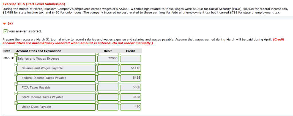 Solved Exercise 10-5 (Part Level Submission) During the | Chegg.com