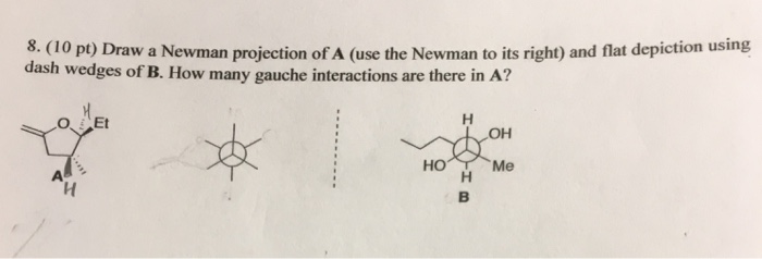 Solved Struggling with how to draw a newman projection for | Chegg.com