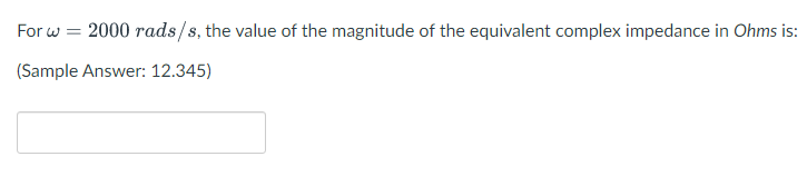 Solved Find the complex impedance in polar form of the | Chegg.com