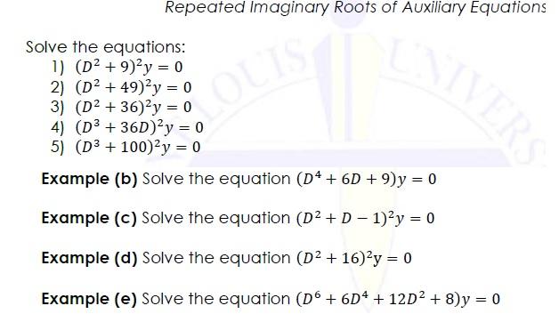 Solved Differential Equation:Solutions of General Linear | Chegg.com