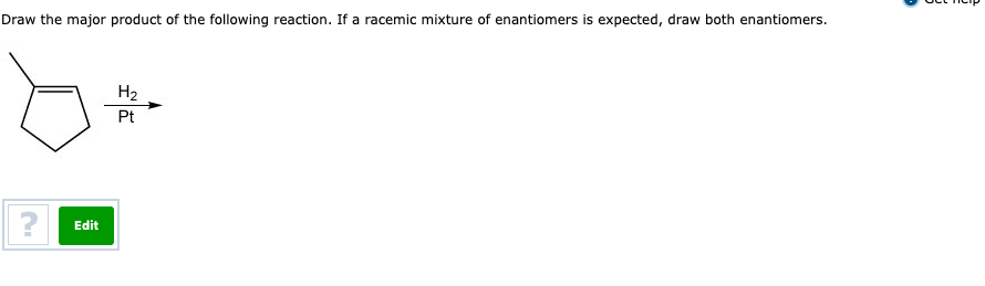 Solved Draw the major product of the following reaction. If | Chegg.com