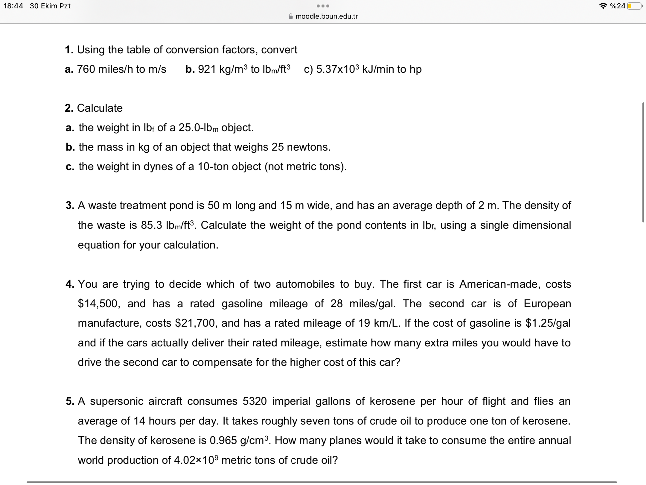 Solved 1. Using the table of conversion factors, convert a. | Chegg.com