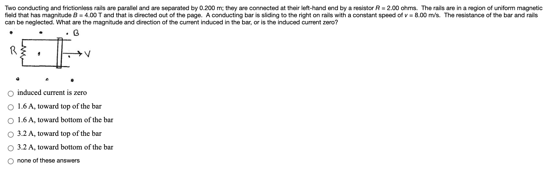 Solved Two conducting and frictionless rails are parallel | Chegg.com