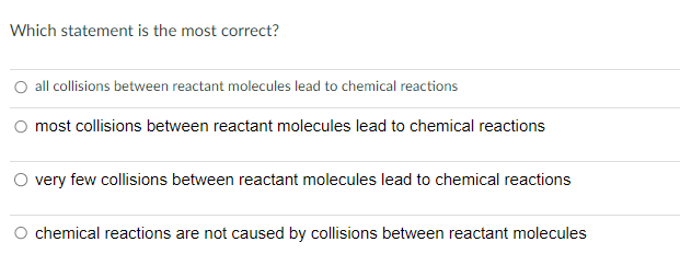 Solved Which statement is the most correct?all collisions | Chegg.com