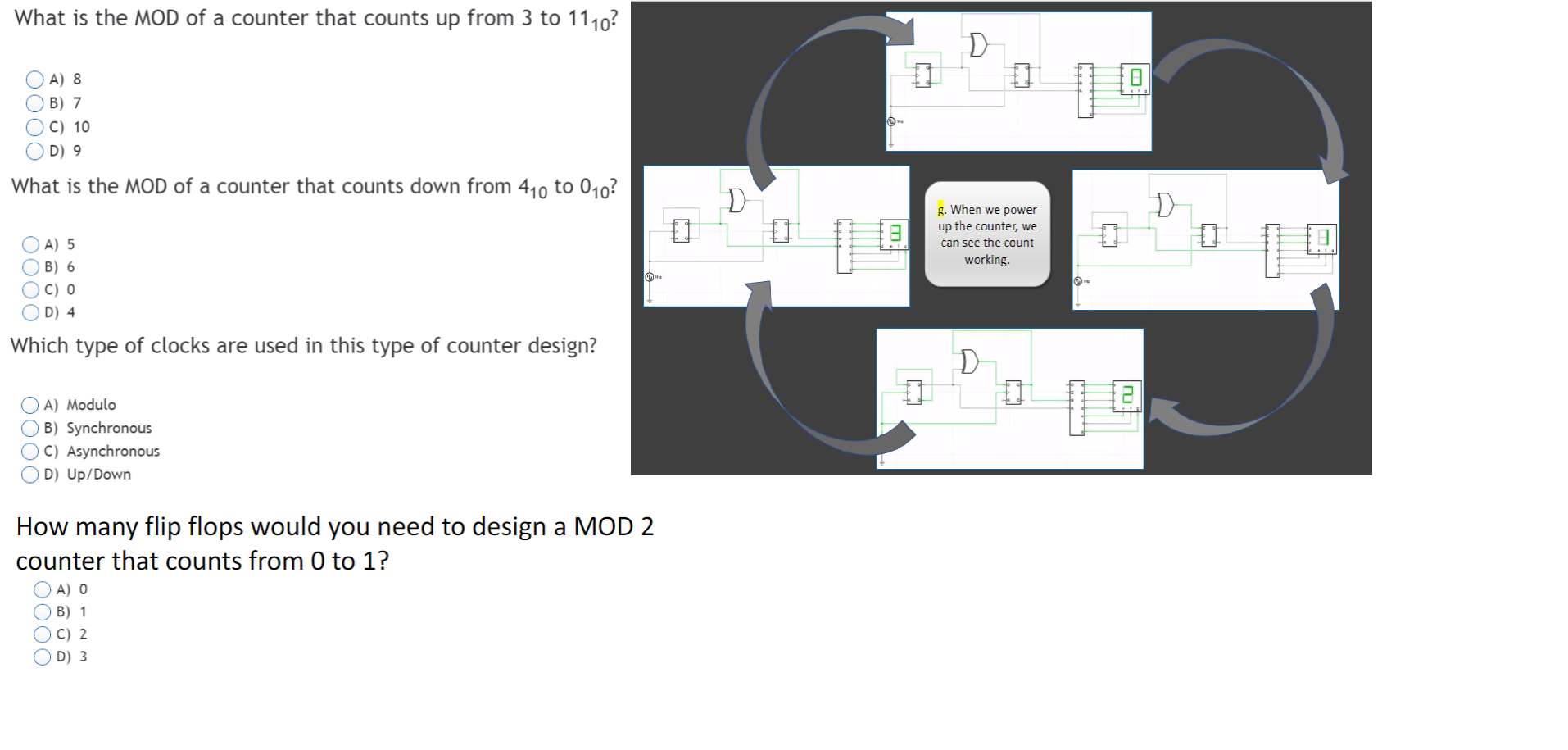 Solved What is the MOD of a counter that counts up from 3 to | Chegg.com