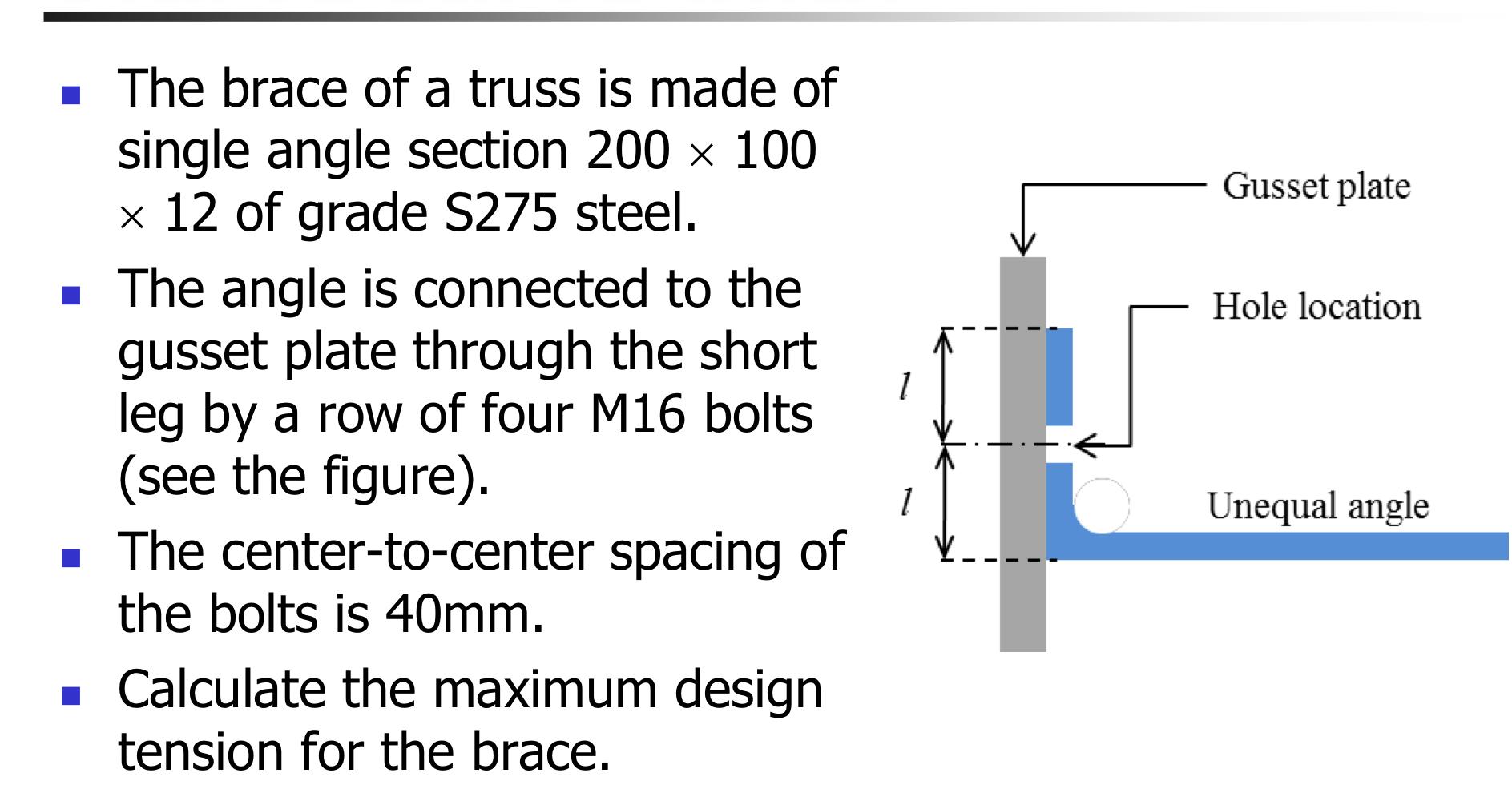 - The brace of a truss is made of single angle | Chegg.com