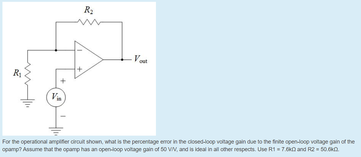 Solved For The Operational Amplifier Circuit Shown What Is