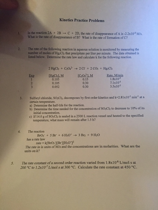 Solved In the reaction 2A + 2B rightarrow C + 2D, the rate | Chegg.com