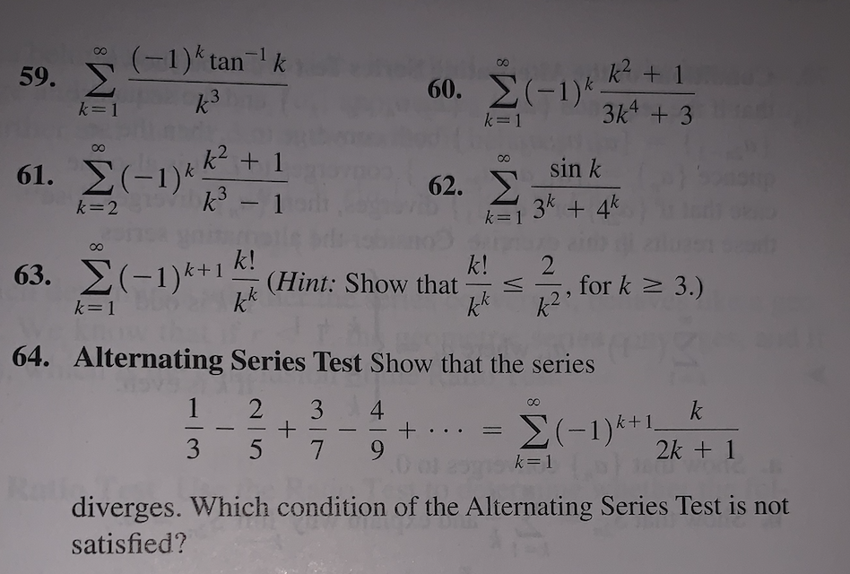 Solved (-1)* 2/3 45-63. Absolute and conditional convergence | Chegg.com