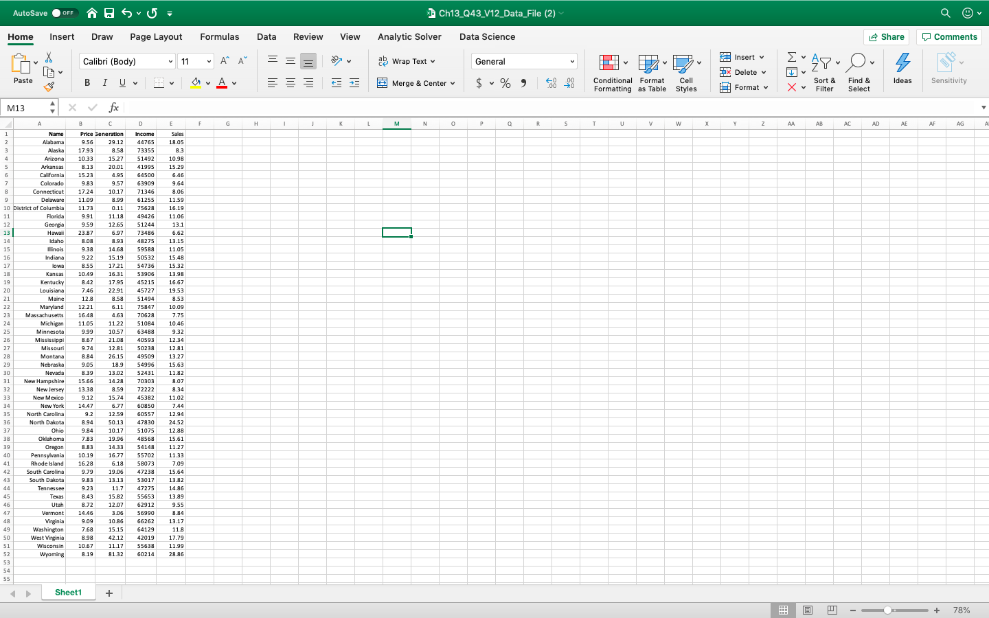 Solved Exercise 13-43 ﻿Algo (Using Analytic Solver)For | Chegg.com
