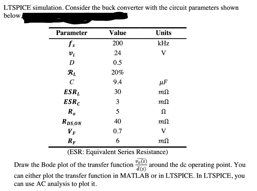 Solved LTSPICE simulation. Consider the buck converter with | Chegg.com