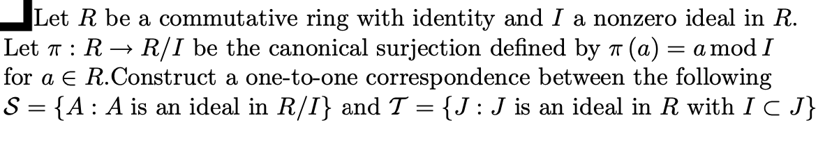 Solved Let \\( R \\) be a commutative ring with identity and | Chegg.com