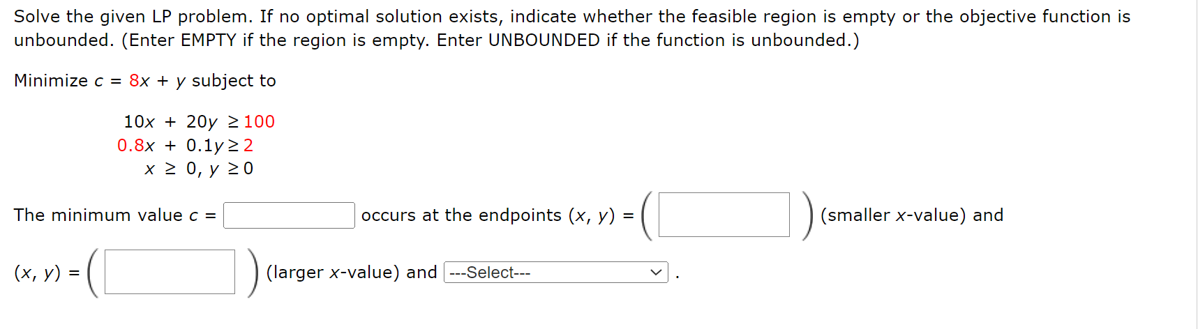 Solved Solve the given LP problem. If no optimal solution | Chegg.com
