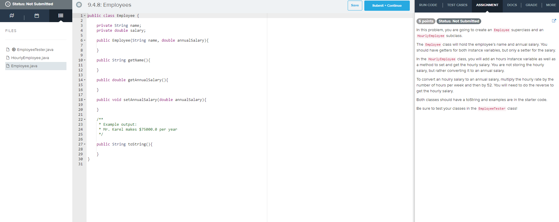 Solved Status: Not Submitted 9.4.8: Employees Save Submit + | Chegg.com