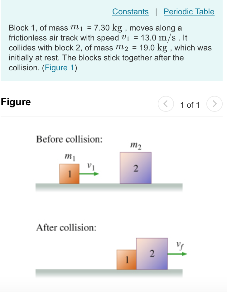 Solved Constants| Periodic Table Block 1, of mass m17.30 | Chegg.com