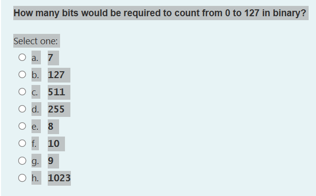 Solved The number of nibbles needed for a 32 bit number are: | Chegg.com