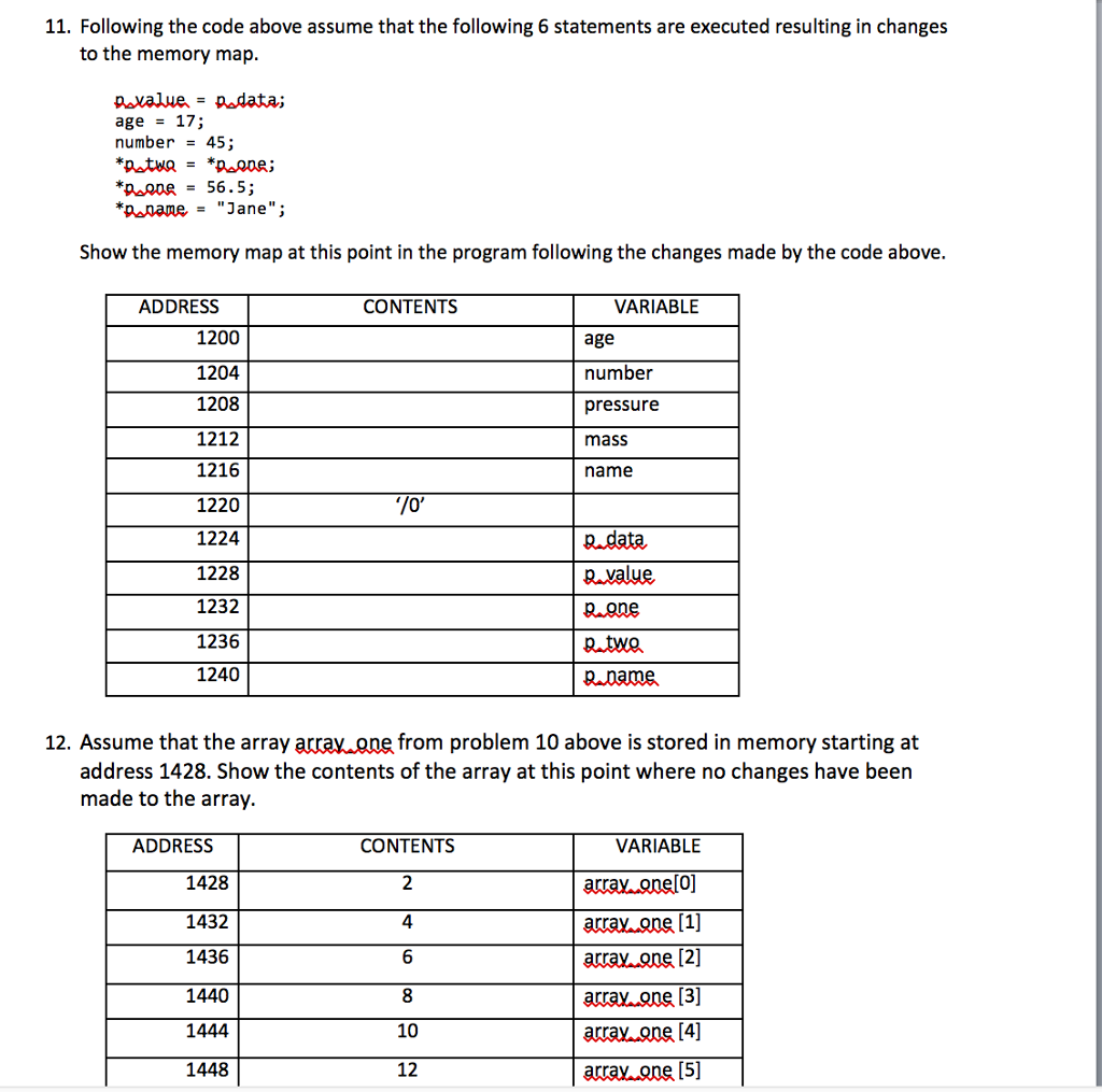 11. Following the code above assume that the | Chegg.com
