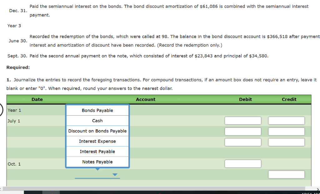 Solved Entries for Bonds Payable and Installment Note | Chegg.com