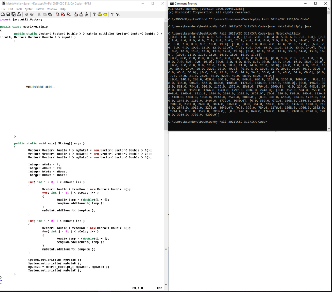 Solved Name, SID, Date In Class Assignment 16: Matrix | Chegg.com