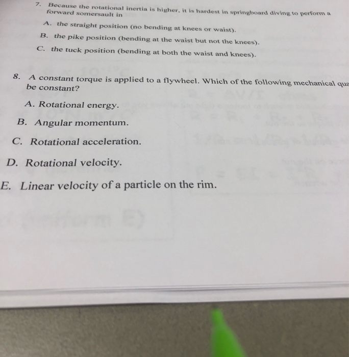 Solved Because the rotational inertia is higher, it is | Chegg.com