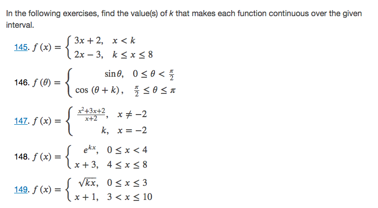 Solved In The Following Exercises Find The Value S Of K