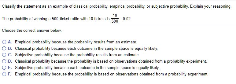 Solved Classify the statement as an example of classical | Chegg.com