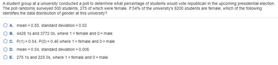 Solved A student group at a university conducted a poll to | Chegg.com